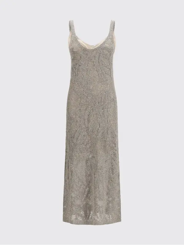 Brunello Cucinelli Sleeveless Maxi Dress - Mud