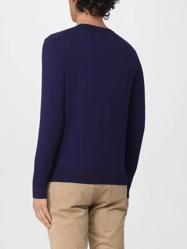 BALLANTYNE Diamond Pattern Cotton And Cashmere Knit Jumper - Sea