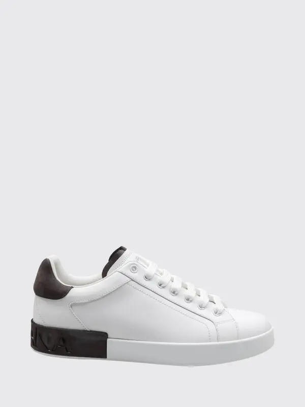 Dolce & Gabbana Portofino Leather Sneakers - White 1