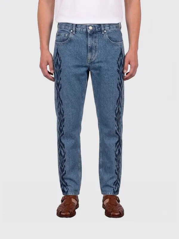 Isabel Marant Étoile Lewys Embroidered Denim Jeans - Blue