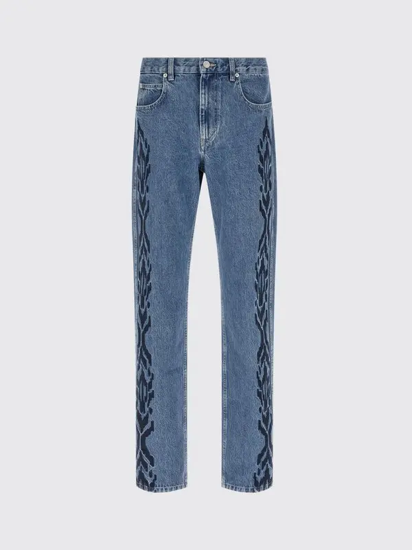 Isabel Marant Étoile Lewys Embroidered Denim Jeans - Blue