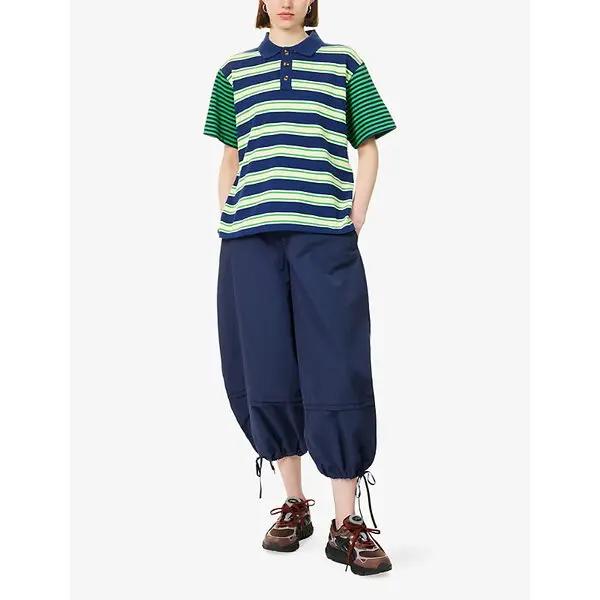 DAMSON MADDER Striped Cotton Rugby Shirt