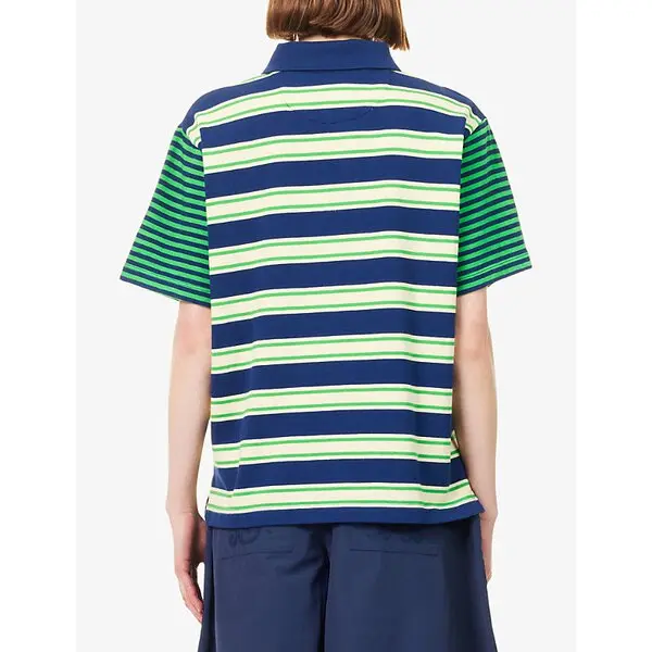 DAMSON MADDER Striped Cotton Rugby Shirt