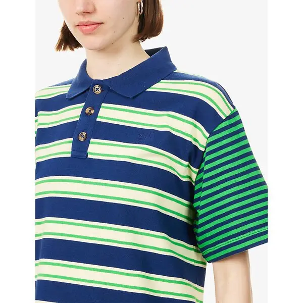 DAMSON MADDER Striped Cotton Rugby Shirt