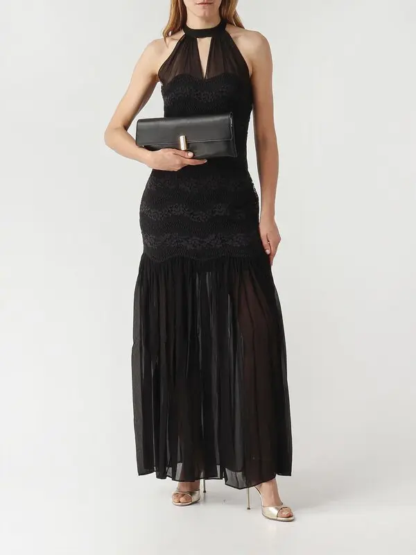 TWINSET Lace Maxi Dress - Black