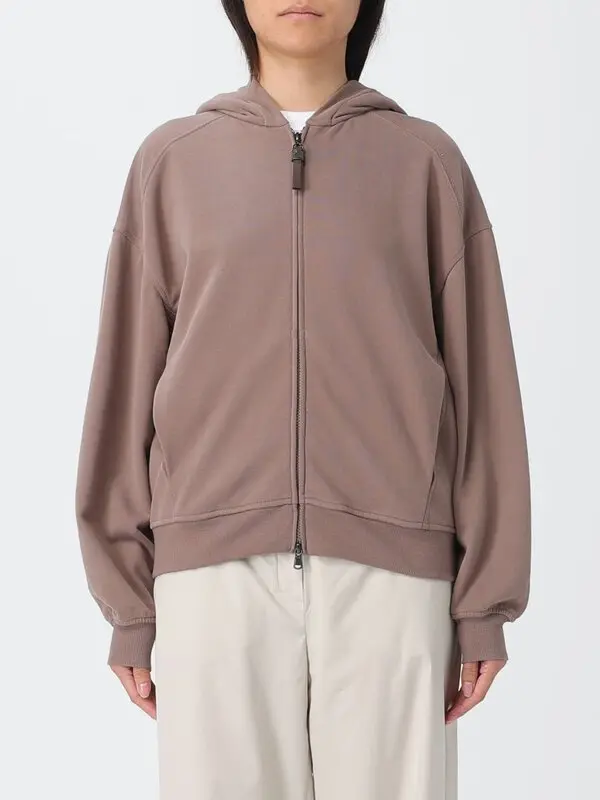 Brunello Cucinelli Zip-up Cotton Hoodie - Brown