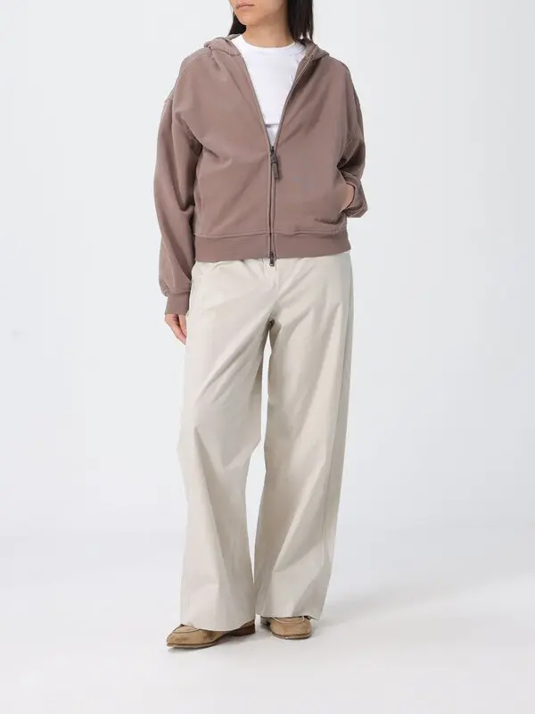 Brunello Cucinelli Zip-up Cotton Hoodie - Brown