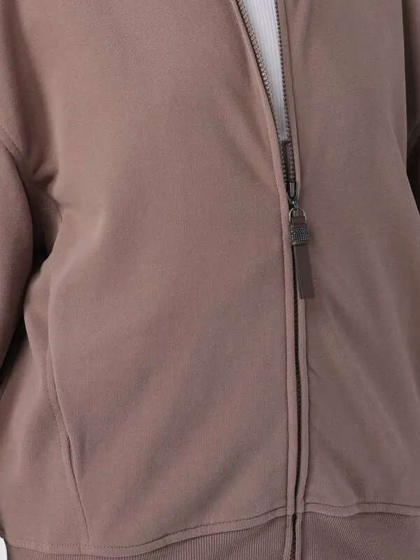 Brunello Cucinelli Zip-up Cotton Hoodie - Brown