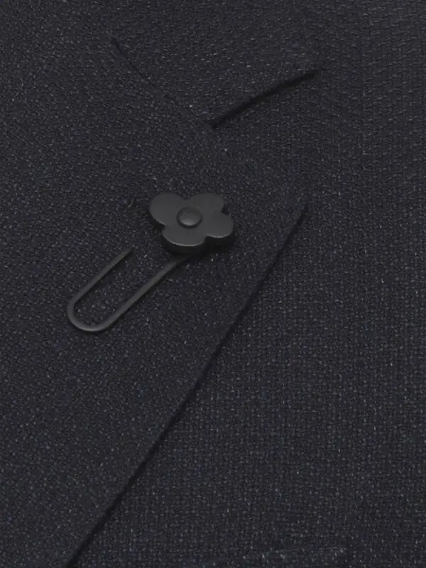 LARDINI Single-breasted Blazer In Virgin Wool And Linen