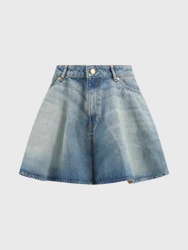 GANNI A-line Denim Mini Skirt