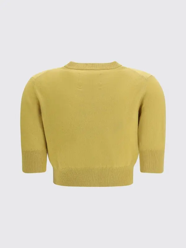 Extreme Cashmere Cropped Cardigan - Yellow