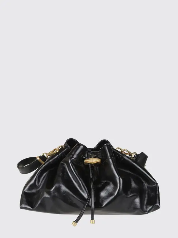 JIMMY CHOO Cinch Leather Bucket Bag - Coffee