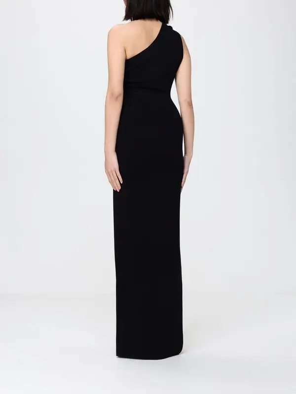 Elisabetta Franchi One-shoulder Knit Dress With Metal Ring Detail - Black