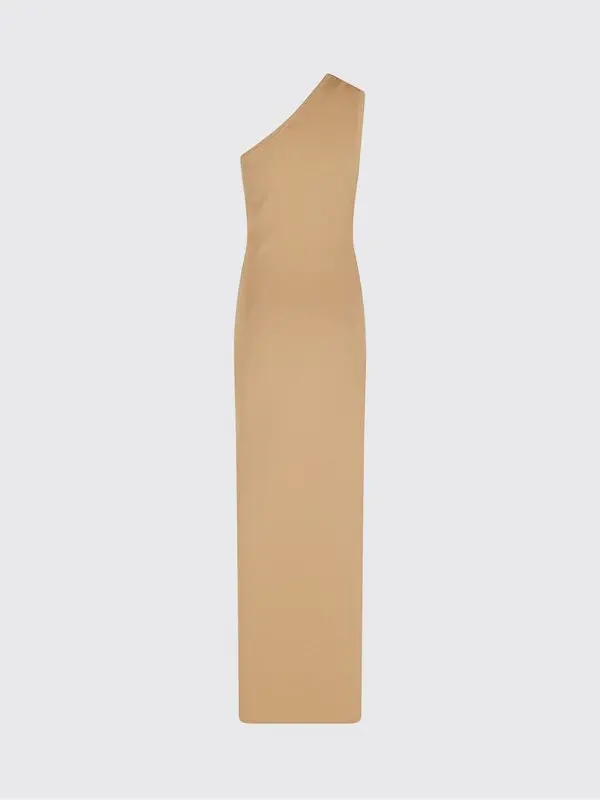 Elisabetta Franchi One-shoulder Knit Dress With Metal Ring Detail - Brown