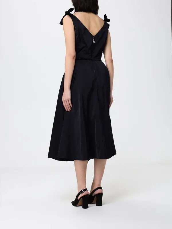 Elisabetta Franchi Midi Dress With Bow Accents