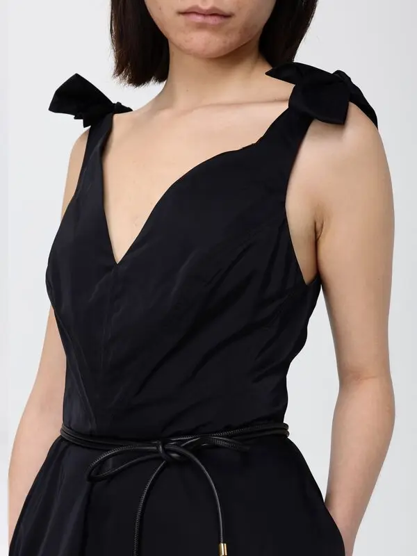 Elisabetta Franchi Midi Dress With Bow Accents