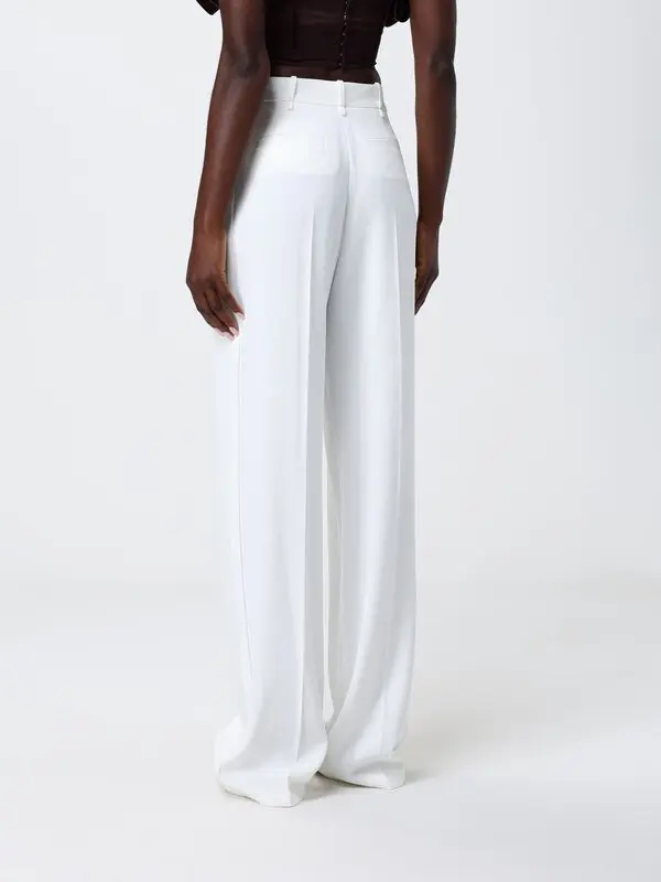 Elisabetta Franchi Tailored Pleated Wide Leg Trousers - Ivory