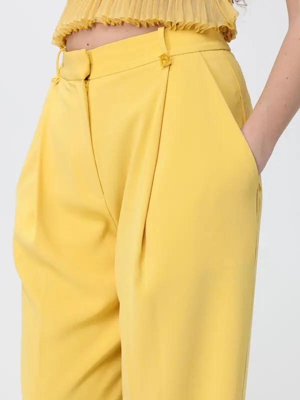 Elisabetta Franchi Crêpe Wide Leg Trousers