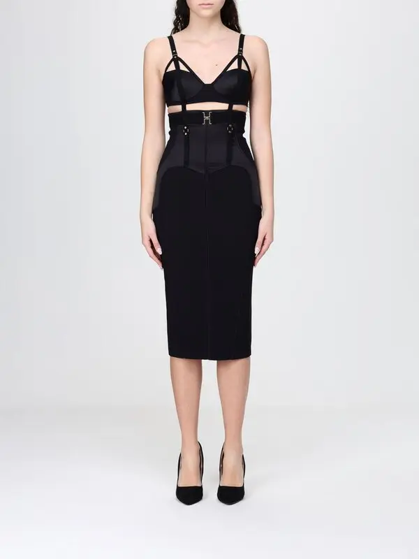 Elisabetta Franchi Zip-up Pencil Skirt - Black