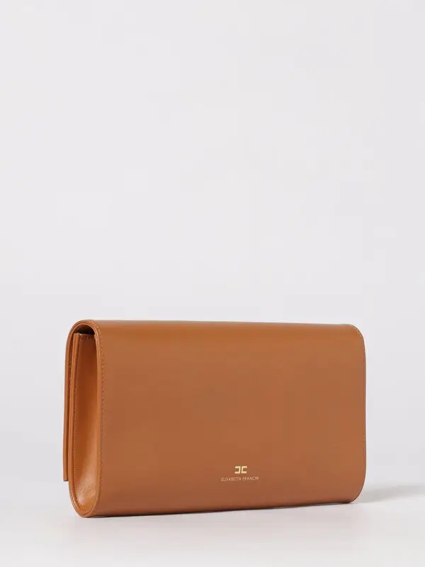 Elisabetta Franchi Embossed Logo Clutch - Leather