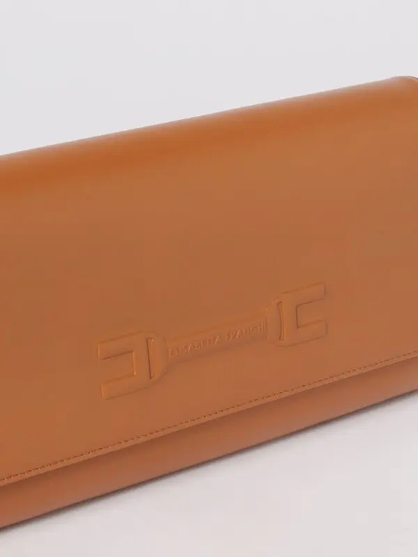 Elisabetta Franchi Embossed Logo Clutch - Leather