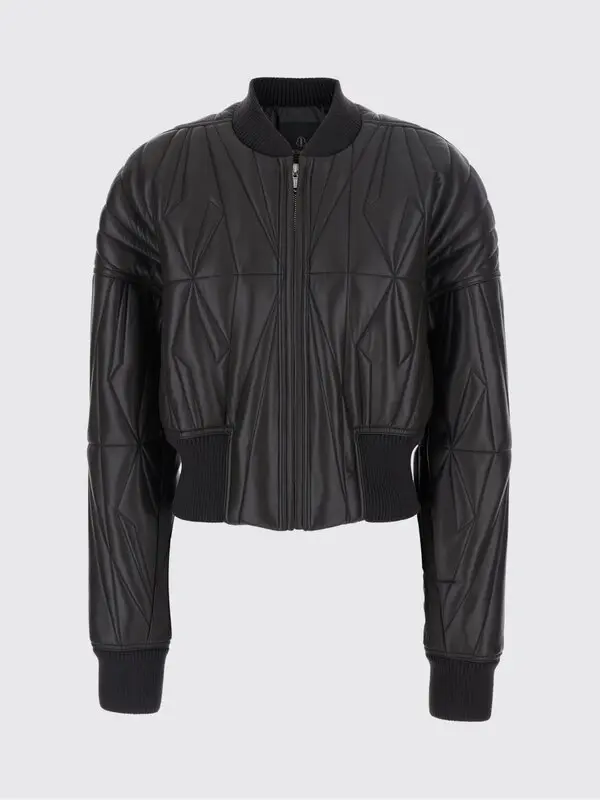 Rick Owens X Moncler Quilted Calfskin Cropped Bomber Jacket - Brown