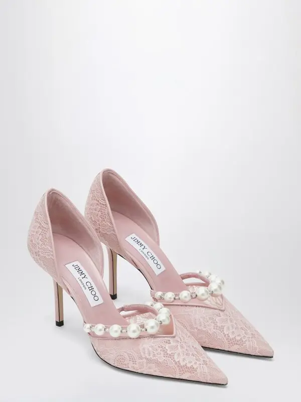 JIMMY CHOO Aurelie Embellished Lace Pumps
