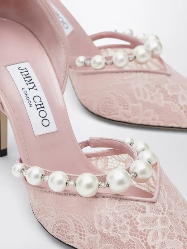 JIMMY CHOO Aurelie Embellished Lace Pumps