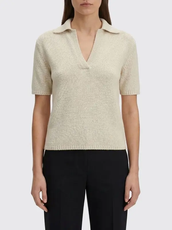 Gabriela Hearst Cashmere Knit Polo Shirt - White