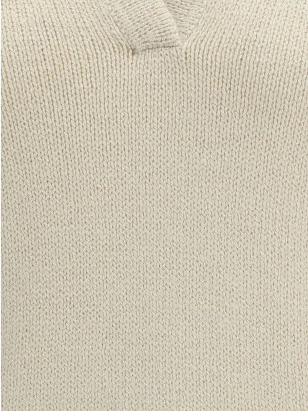 Gabriela Hearst Cashmere Knit Polo Shirt - White