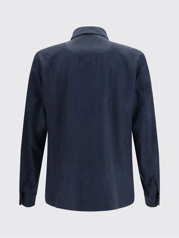 Etro Paisley Print Shirt Jacket - Navy