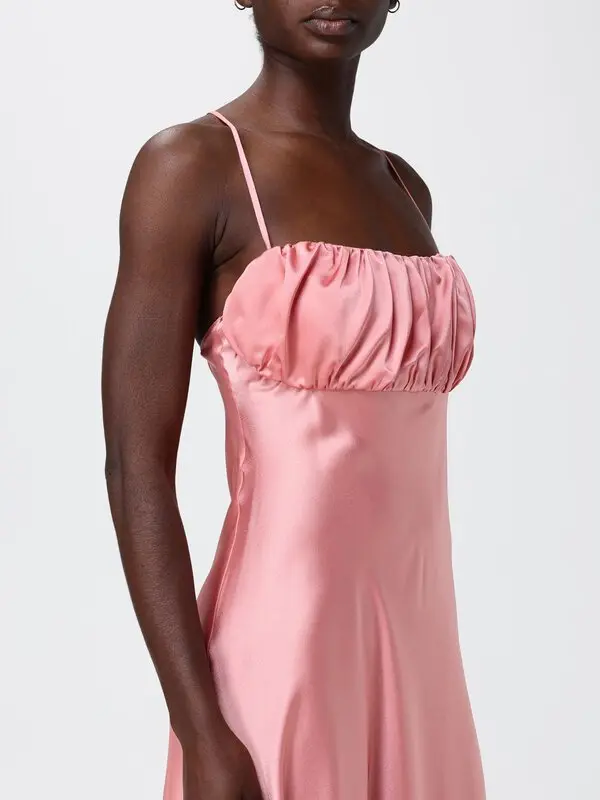 HANITA Ruched Maxi Dress - Coral