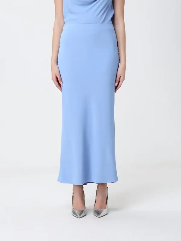HANITA Jersey Midi Skirt - Gnawed Blue