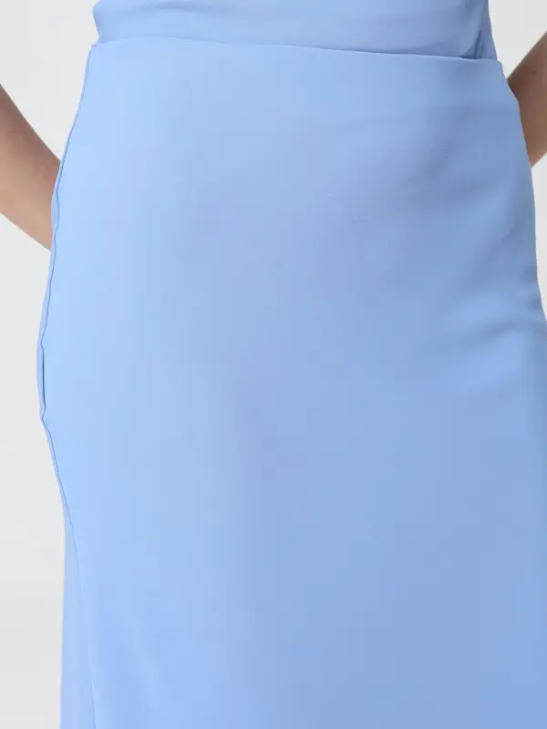 HANITA Jersey Midi Skirt - Gnawed Blue