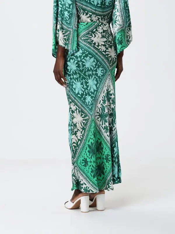 HANITA Printed Maxi Skirt - Green