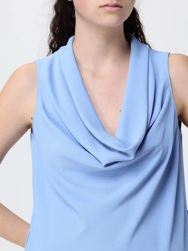 HANITA Sleeveless Crepe Top - Gnawed Blue