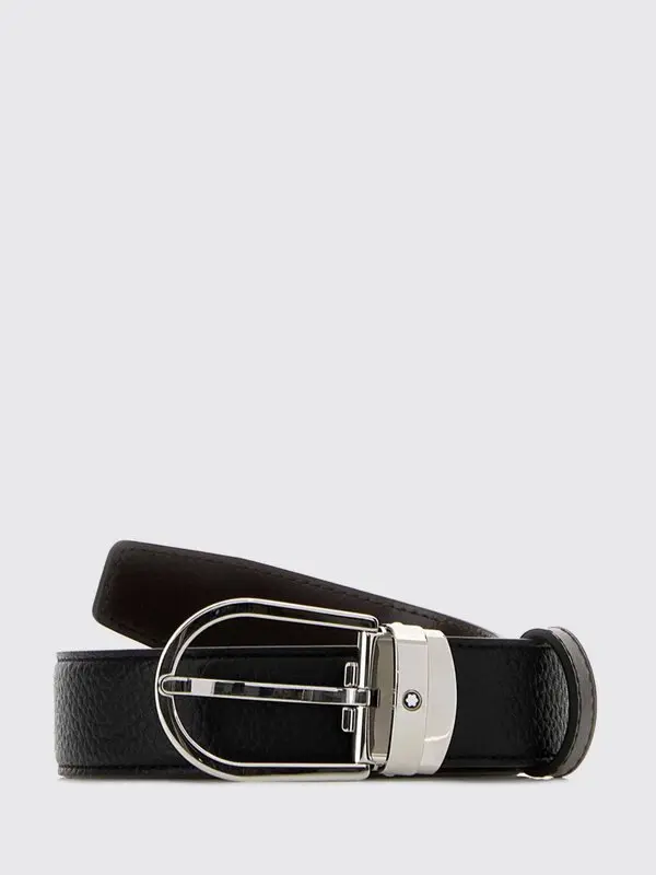 Montblanc Leather Belt With Silver-finish Pin Buckle - Black