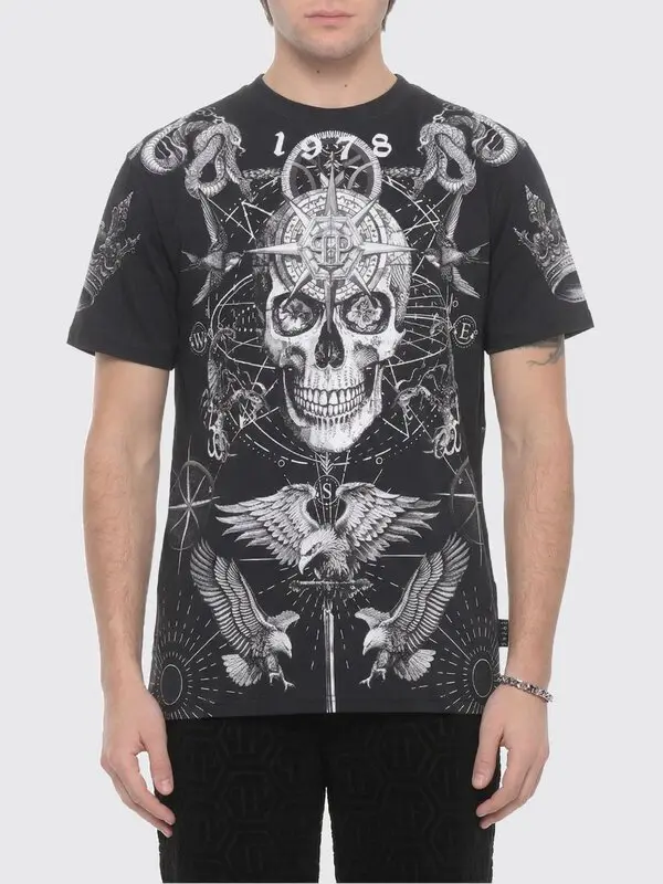 Philipp Plein Skull Cotton T-shirt - Black