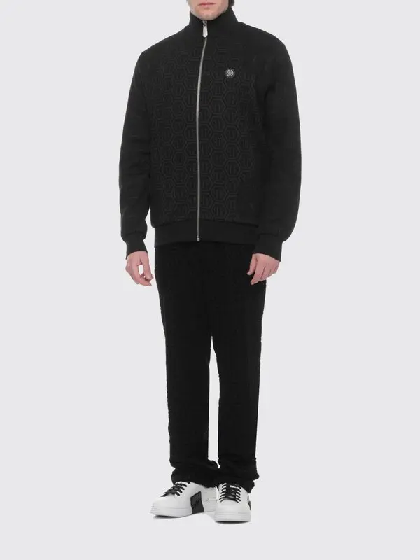 Philipp Plein Monogrammed Zip-up Sweatshirt