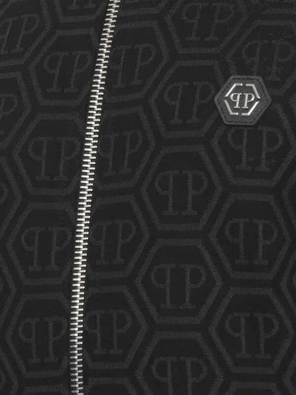 Philipp Plein Monogrammed Zip-up Sweatshirt