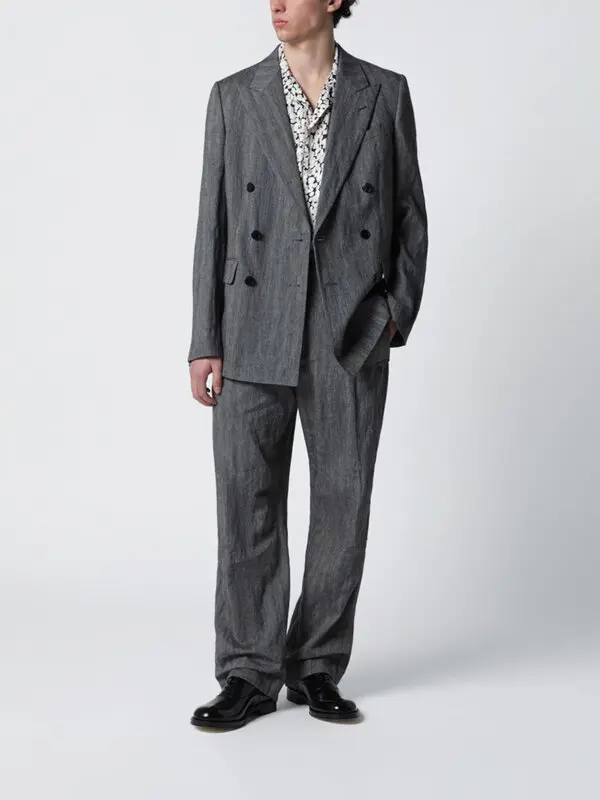 Dries Van Noten Cotton Blend Wide-leg Pants - Black