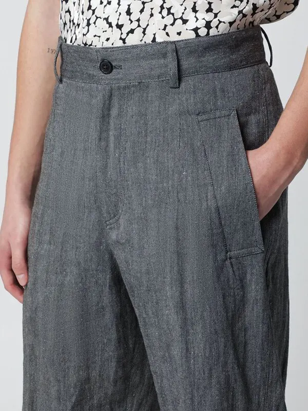 Dries Van Noten Cotton Blend Wide-leg Pants - Black