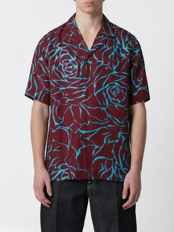 Dries Van Noten Floral Print Viscose Casual Shirt
