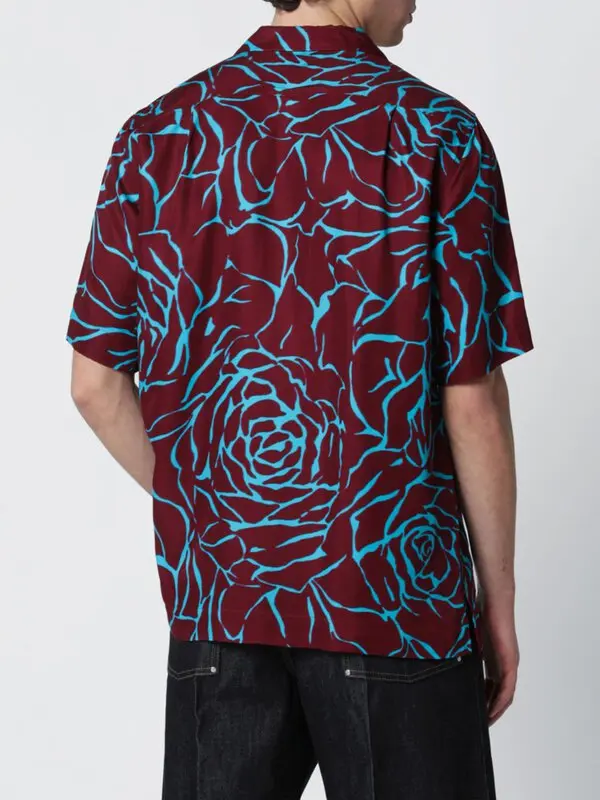 Dries Van Noten Floral Print Viscose Casual Shirt