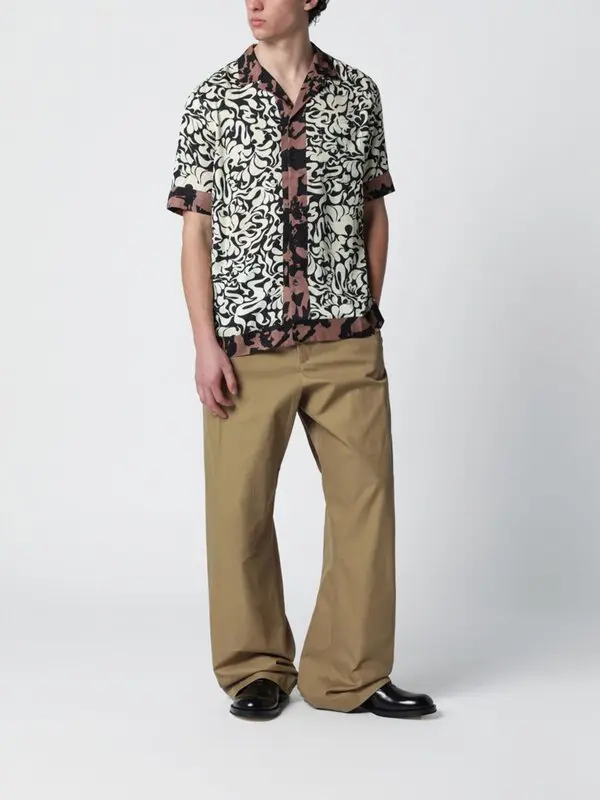 Dries Van Noten Printed Viscose Casual Shirt - Black