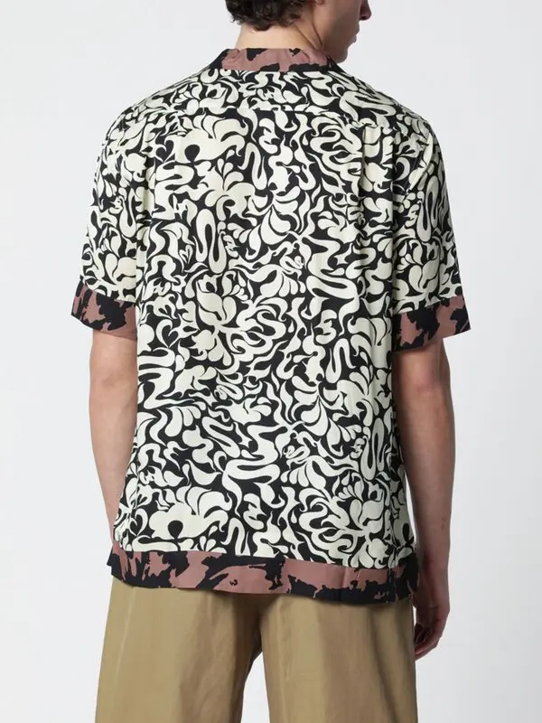 Dries Van Noten Printed Viscose Casual Shirt - Black