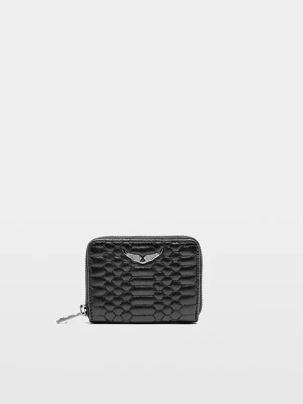Zadig&Voltaire Mini Zv Matelasse Wallet - Black