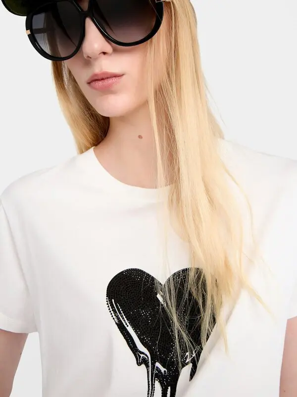 Zadig&Voltaire Flowing Heart" Embellished T-shirt - Judo
