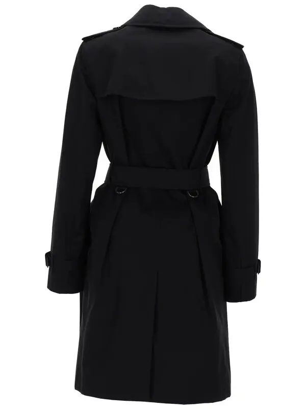 Burberry The Kensington Double-breasted Trench Coat - Black