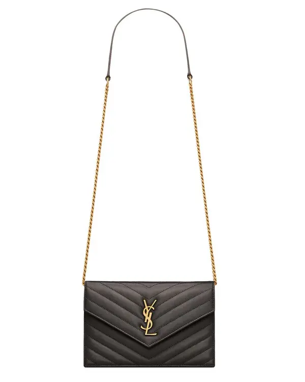 Saint Laurent Envelope Cassandre Chain Wallet